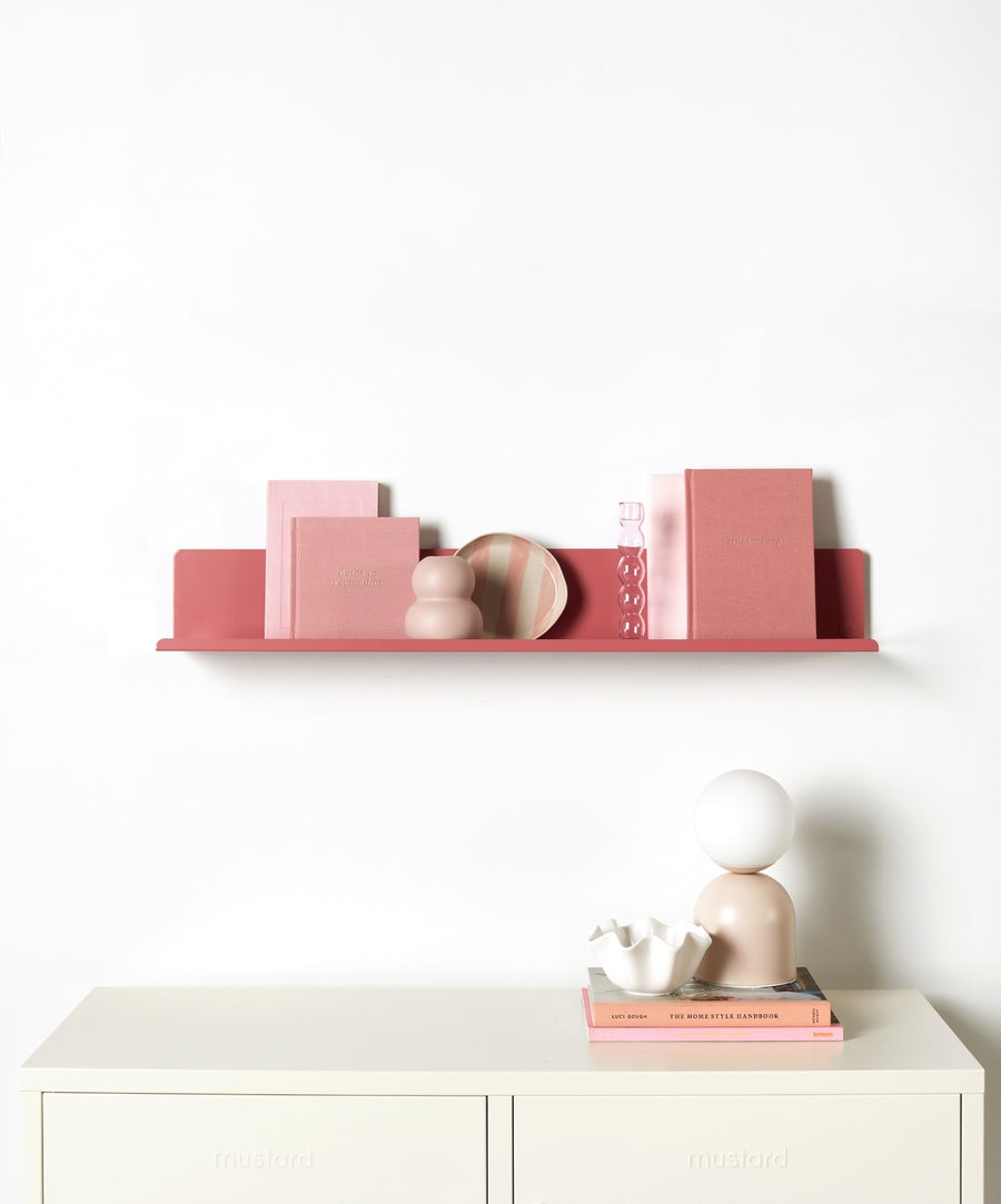 The Ledge in Berry Large • Deep Pink Floating Wall Shelf • Mustard Made ...