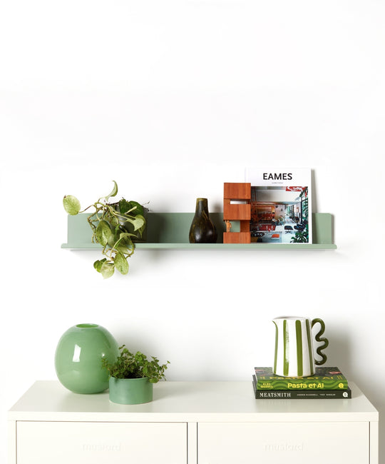 The Ledge in Sage Large • Green Floating Wall Shelf • Mustard Made ...